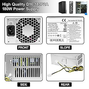 LXun D16-180P2A 180W Power Supply Compatible with HP ProDesk 800 G3 600 G3 SFF L08261-001 901763-002 901765-003 901761-003 901764-003 901763-001 901762-002 L08261-002 901771-004 901771-003 901771-002