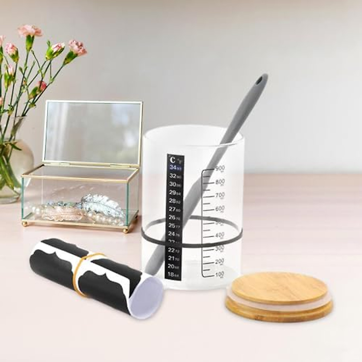 figatia Sourdough Starter Kits Baking Supply Container, Bread Baking, Wide Mouth Sourdough Maker Jar for Kitchen Household