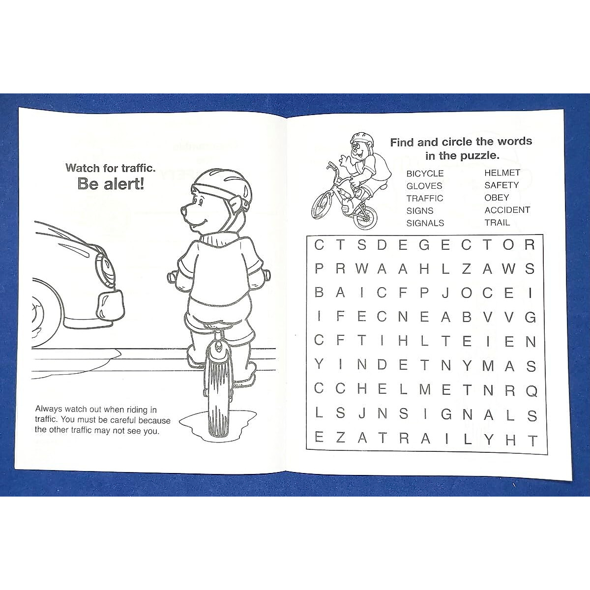 ZOCO - Bike Safety - Educational Coloring Books (25 Bulk Pack, Without Crayons) - Bicycle Rules, Road, Helmet Safety - Games, Puzzles, Activities for Kids