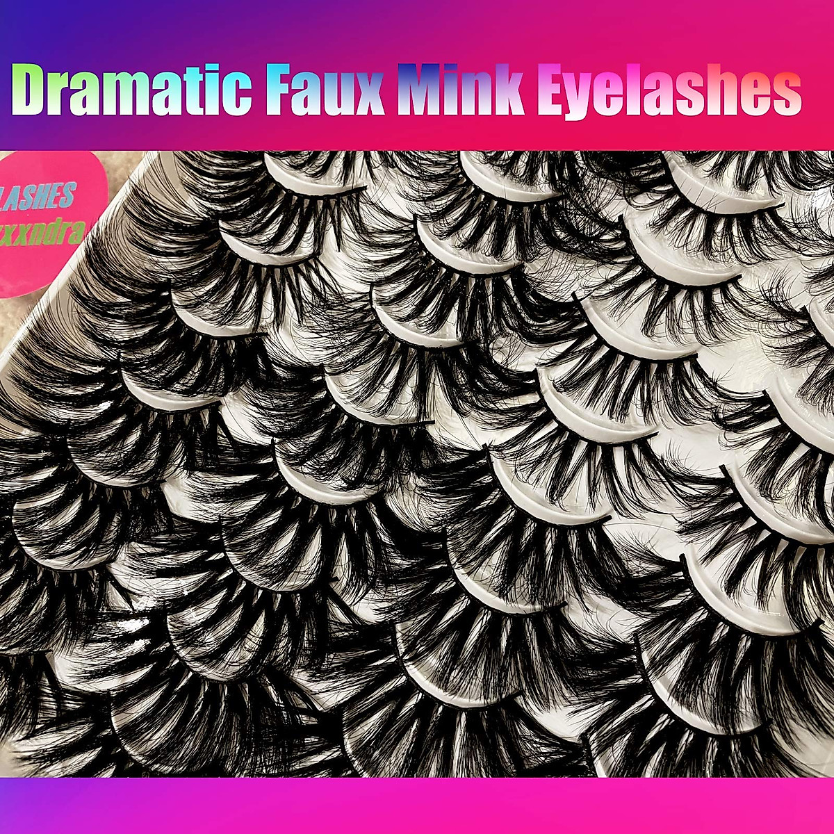 3D Mink lashes Fluffy,25mm Fake Eyelashes Natural Look 4 Styles.Long Dramatic Wispy Eyelashes Bulk,6D High Volume Soft Reusable Luxurious False Eyelashes Kit