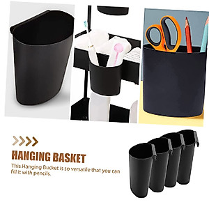 Generic 4Pcs Little Hanging Bucket for Rolling Cart Portable Storage Basket Hanging Cup Holder for Easy Organization in Kitchen Office Kids Room