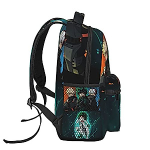 Zqiyhre My Hero Backpack Print Cartoon Waterproof Laptop Backpack Casual Travel Backpack for Teens