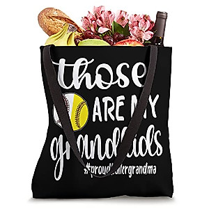 Those Are My Grandkids Softball Baseball Player Grandma Tote Bag