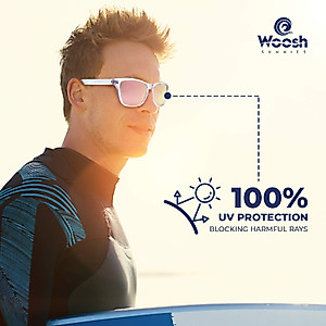 Woosh Polarized Sunglasses for Men and Women - Lightweight Unisex Sun Glasses with UV Protection for Driving Fishing, Running, Sports, Beach and Outdoors (Oceanic)