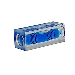 XMLEI high precision mini leveling bubble mini leveling bubble three line flat bead leveler level ruler household level instrument (blue)