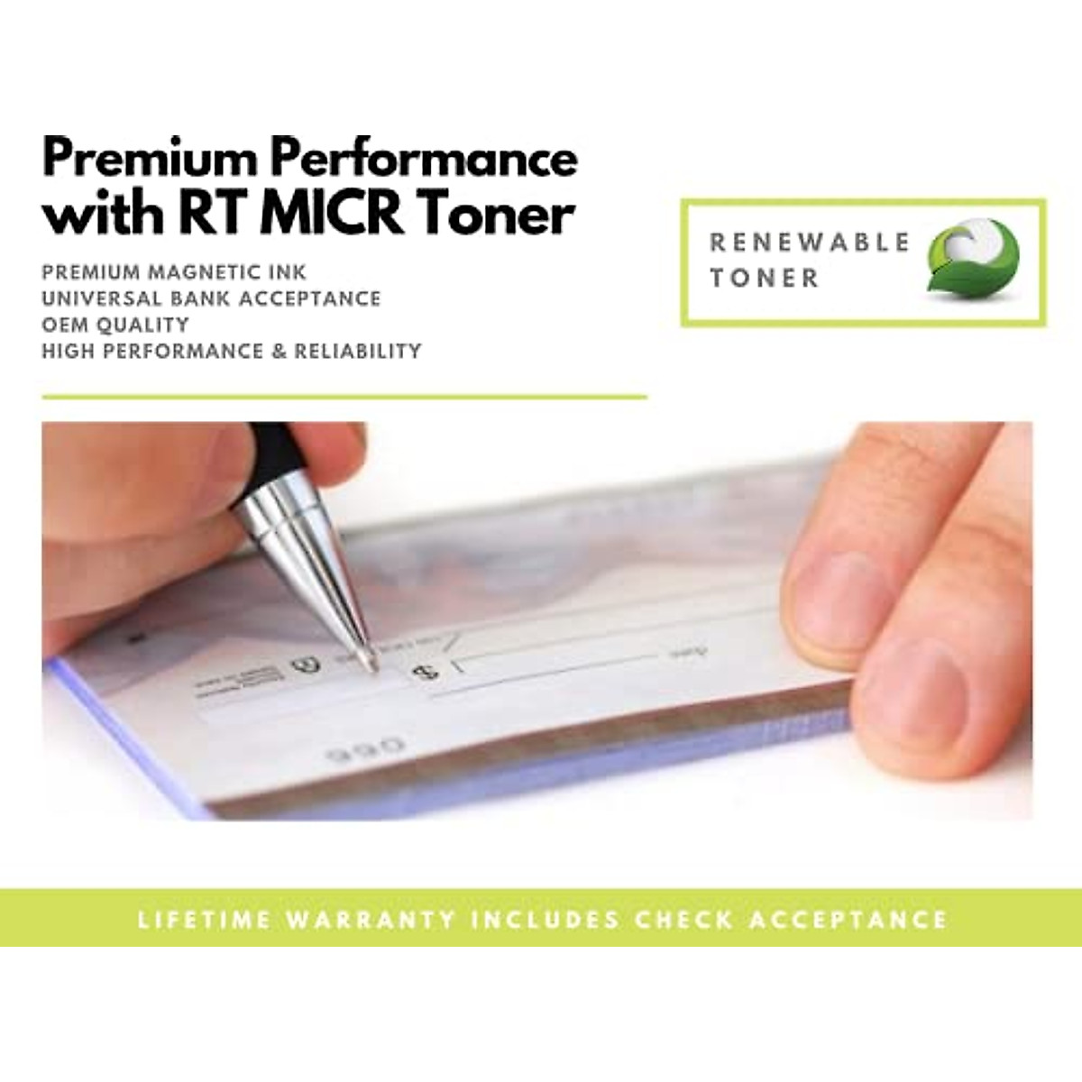 RT 58A MICR Ink Compatible Replacement for HP CF258A 58X CF258X | Works with HP Printers M404dn M404dw M404n MFP M428fdn M428fdw Check Printer Toner Cartridge (with Bypass Chip)
