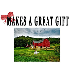 Farm Red Barn Kitchen Glass Cutting Board Barn Decorative Gift Farmhouse Ranch Piglets Design