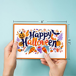 ANCEPO Funny Halloween Cards and Envelopes for Adults, Halloween Thank You Gifts, Happy Halloween Greeting Cards, Halloween Decorations for Kids Party Indoor