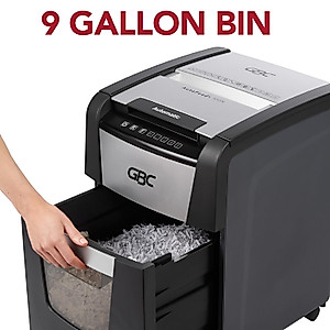 GBC Paper Shredder, Auto Feed+, 100 Sheet Capacity, Super Cross-Cut, Home Office Shredder, 100X (WSM1757602)