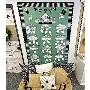 Carson Dellosa 62-Piece Farmhouse Classroom Birthday Calendar Bulletin Board Set, Classroom Birthday Chart With Happy Birthday Banner, Bulletin Board Cutouts, Farmhouse Classroom Decor
