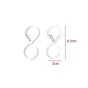 GUSSTA S Hooks with Safety Buckle for Hanging, Anti-Drop S Shaped Hooks, Heavy Duty Rustproof S Hangers for Kitchen Utensil, Closet Rod, Bathroom (8, White)