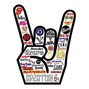 Iconic Rock Bands Logo Print - Vintage Rock Music Band Wall Art Decor For Music Room Decor, Studio Decor, Home Decor, Office Decor, Living Room Decor Aesthetic, Unframed Music Wall Print- 8x10”