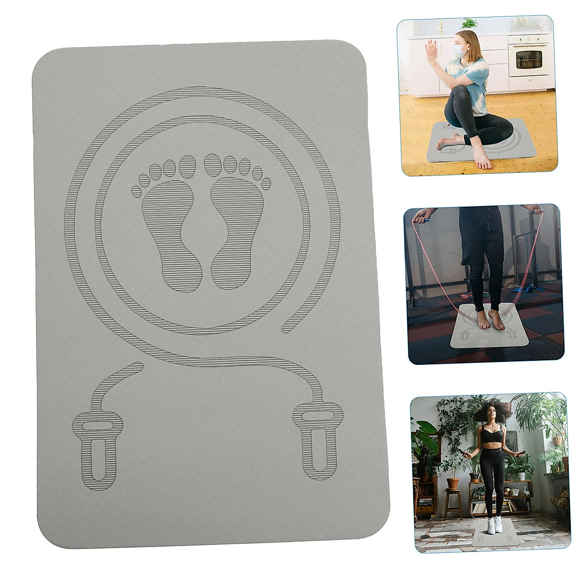 KICHOUSE Sports Rope Mat Tpe Thick Mat for Skiing Jumping Non-slip Shock Absorbing Gym Mat