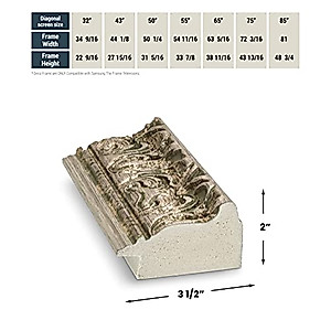 Deco TV Frames - Tuscan Silver Smart Frame Compatible ONLY with Samsung The Frame TV (32", Fits 2021-2023 Frame TV)