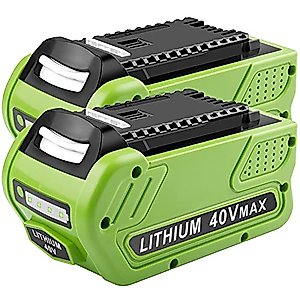 2 Pack - 40V 6.0Ah Lithium-Ion Battery Replacement for GreenWorks Tools