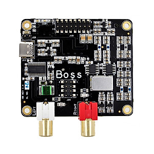 Allo, BOSS I2S DAC V 1.2 Dedicated 384 kHz32bit DAC PCM5122 for Best Sound Quality. Compatible with RPI 2, RPI 3 and Rpi4