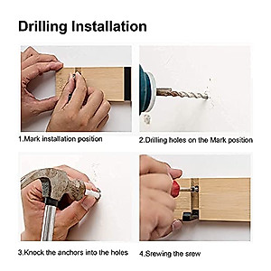 KYSMOTIC Coat Rack Wall Mounted, Modern Coat Hooks Wall Mounted with Folding Hooks, Space-Saving Coat Hanger for Coats, Purses, Key – Wooden 4 Hooks