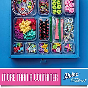 Ziploc 26 Pack To Go Disposable Rectangular Food Containers, 1.18L, Small