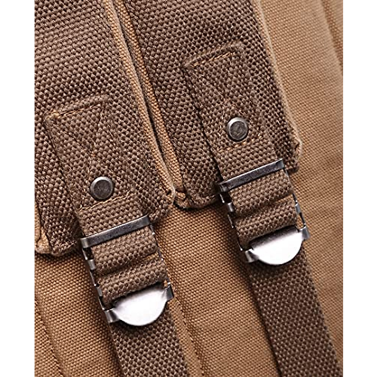 TSD Brand Ridge Valley Canvas Backpack (Camel)