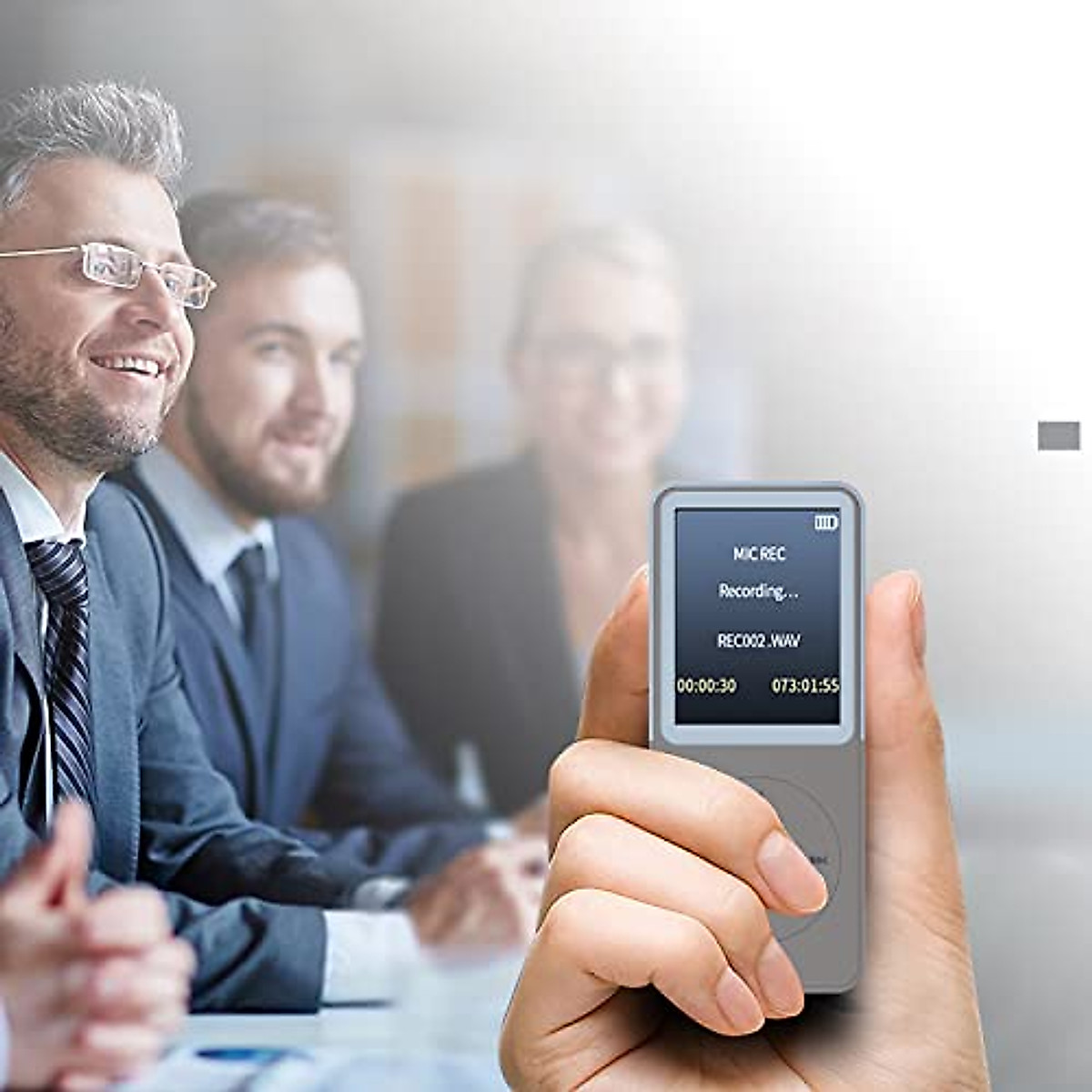 MP3 Player,Voice Recorder,MP4 Music Player 8GB Portable Digital HiFi Lossless Music Long Battery Time 1.8" Screen Support up to 128GB White