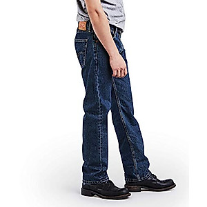 Levi's Men's 505 Regular Fit Jeans (Also Available in Big & Tall), Dark Stonewash, 36W x 32L