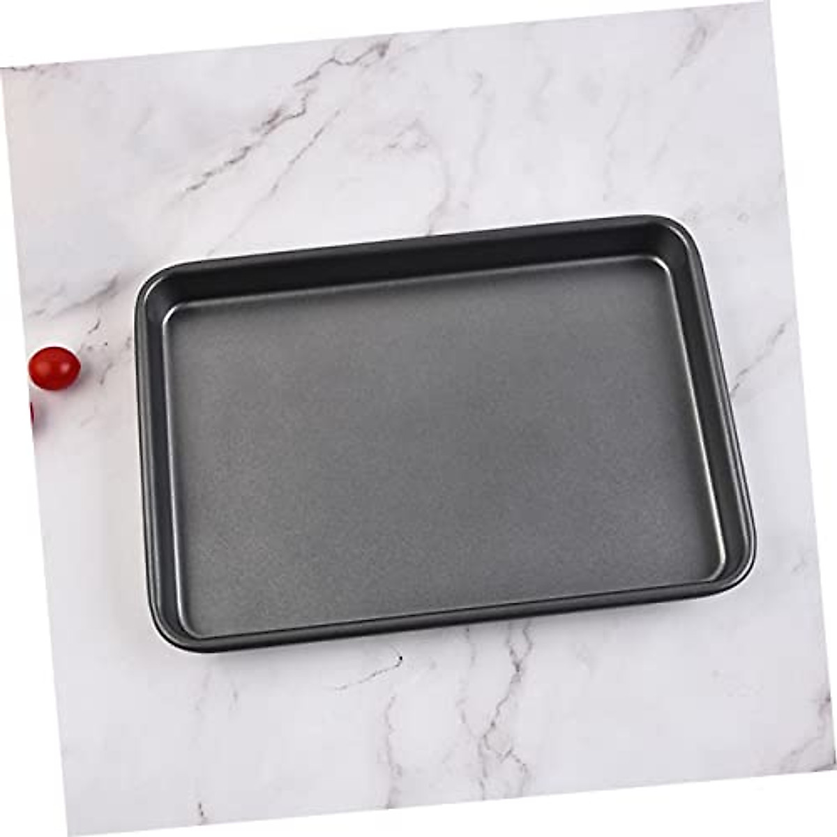 SHOWERORO 2pcs Non-stick Carbon Steel Bakeware Bread Tray Toaster Oven Pan Stainless Steel Bakeware Heavy Duty Roasting Pan Lasagna Pan Carbon Steel Cookie Sheet Household Baking Tray Cake