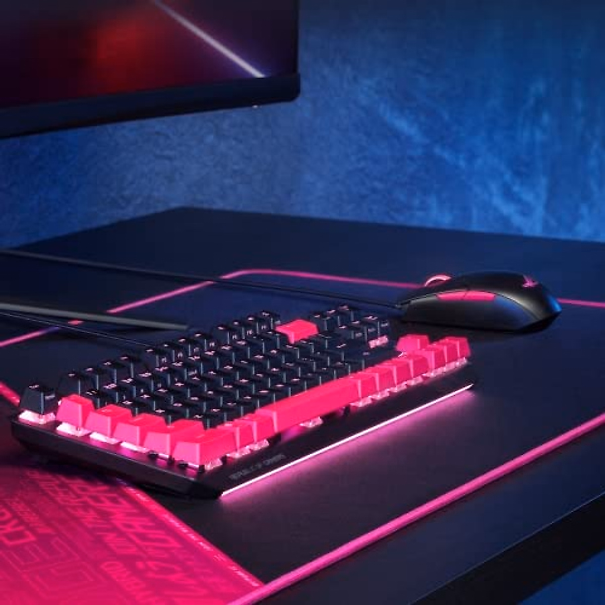 ASUS ROG Strix Impact II Electro Punk is an ambidextrous, Ergonomic Gaming Mouse Featuring 6,200 dpi Optical Sensor, Lightweight Design and Aura Sync RGB Lighting