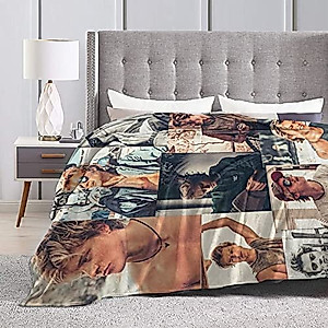 Mnaesllq Rudy Pankow Multi Purpose Blanket Super Soft,Fluffy,Warm,Cozy,Plush,Thick,for Crib Sofa Chair Living Room Gifts Travel Beach Decoration Black 50'x40'