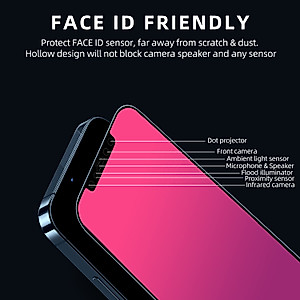 EGKimBa Privacy Screen Protector compatible with iPhone 12 Pro Max, 6.7 inch Gradient Colorful Electroplated Anti-Spy Anti-Blue Light Easy Installation Tempered Glass