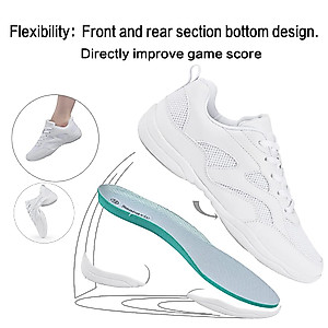 Smapavic Cheer Shoes for Women White Cheerleading Dance Shoes Training Athletic Comfortable Sneakers Size 8.5
