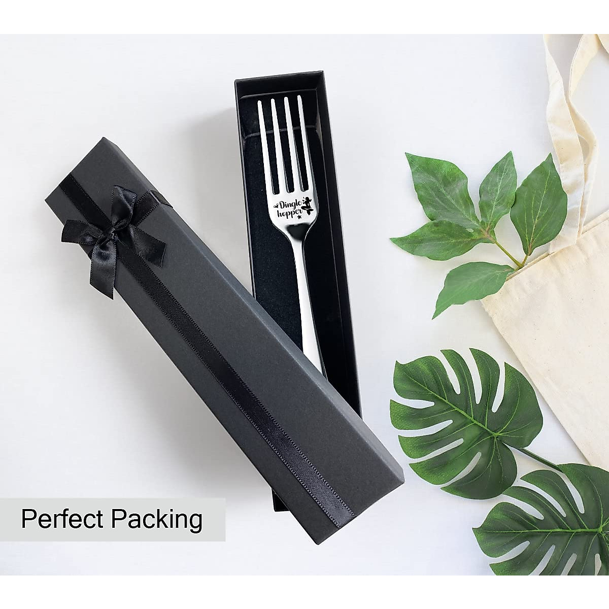 XIKAINUO Dingle Hopper Funny Engraved Stainless Steel Fork, Funny Gift for Kids Little Mermaid Fan, Husband Wife Boyfriend Girlfriend, Best Birthday Valentine Christmas Gift