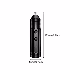 CALIDAKA Cordless Electric Screwdriver Kit Mini Drill 250 RPM,USB Rechargeable Power Screwdrivers Set,Portable Automatic Home Repair Tool Kit with USB Cable