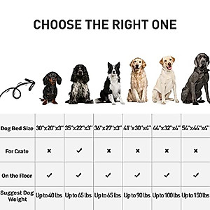 MIHIKK Orthopedic Dog Bed Waterproof Dog Beds with Removable Washable Cover Anti-Slip Egg Foam Pet Sleeping Mattress for Large, Jumbo, Medium Dogs, Dark Grey, 41 x 28 Inch