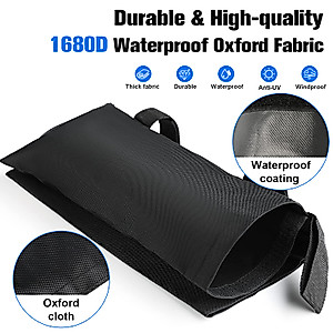 FINEST+ Canopy Weights 4 Pcs, Tent Weights for Legs,1680D Waterproof UV Protection Pop up Canopy Tent Weights Bag, Sand Bags for Any Pop Up Tent Gazebo Canopy Outdoor Sun Shelter Umbrella Pool Ladder