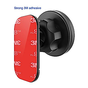 WixGear Magnetic Car Mount, Universal Stick On Mount (2 Pack) Dashboard Magnetic Phone Holder for Car, for Cell Phones and Mini Tablets with Fast Swift-snap Technology, Strong Phone Mount for Car