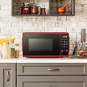 0.7 cu. ft. Countertop Microwave Oven, 700 Watts, New (Color : Red)