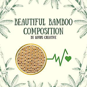 Lotus Creative's Bamboo Bath and Shower Mat Perfect for Bathroom, Bathtub, Kitchen, and Sauna – Quick Dry – Boho Bathroom Accessories, Bathmat Decor