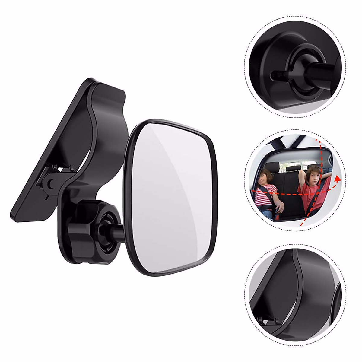 Garneck Baby Mirror for Car Back Seat 360 Wide Angle Car Mirror for Baby with Rear Facing Back Seat Full View for Toddler Children