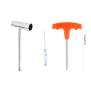 Chainsaw Scrench Chainsaw T Wrench 19mm x 13mm (3/4" x 1/2") And T-Handle T27 Torx Screwdriver Fits Makita Husqvarna Stihl Dolmar Partner Echo Jonsered Poulan Chainsaws