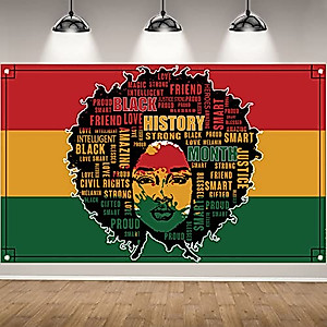 Black History Month Backdrop for Photography Black History Month Banner Pan African American Black History Month Decorations and Supplies for Party