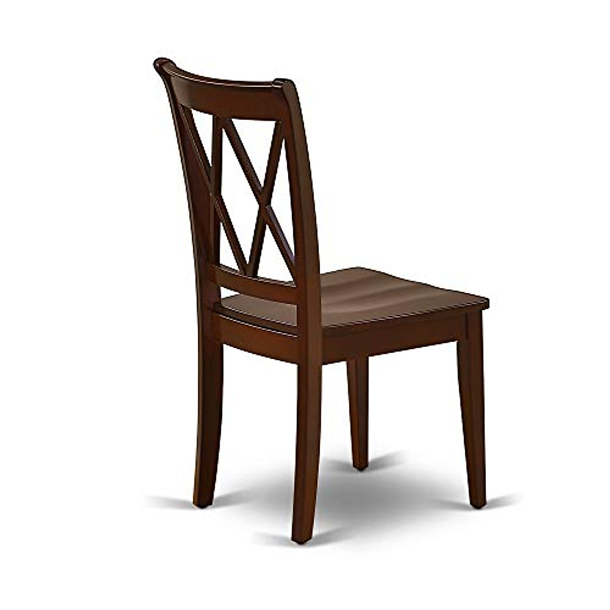 East West Furniture DMCL5-MAH-W 5 Piece Kitchen Table & Chairs Set Includes a Round Dining Table with Dropleaf and 4 Dining Room Chairs, 42x42 Inch, Mahogany