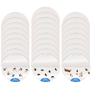 28PCS Mosquito Trap Refill Glue Boards Compatible with Katchy Duo Indoor Fruit Fly Trap, 3.35" Mosquito Lamp Refillable Glue Pads Fits Many Models Indoor Mosquito Killer Bug Catcher