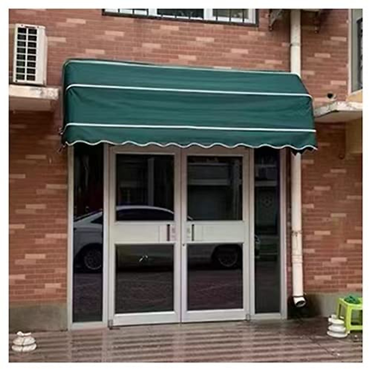 exproyzk Window Awning - Door Awning - Entry Awning - Foldable Galvanized Frame W/Uv & Water-Resistant Fabric - Window Decorator (Color : Green, Size : 100x100x100cm)