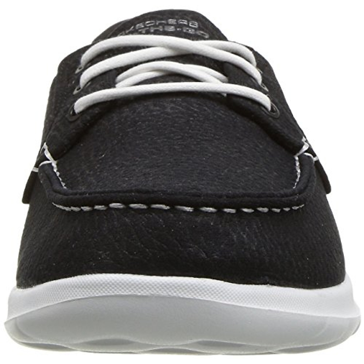 Skechers Performance Women's GO Walk Lite-Eclipse Boat Shoe,black/white,9 M US
