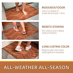 morgantag Dirt Trapper Door Mat Door Rugs 24" x 36",Super Absorbent Door Mat for Home Entance,Front Door,Bathroom,Living Room，Non-Slip Machine Washable Entrance Rug,Shoes Scraper,Dog Pet Mats