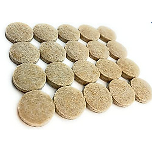 Beige Heavy-Duty Self-Adhesive 3/4 in. Felt Pads (20-Pack)-Everbilt