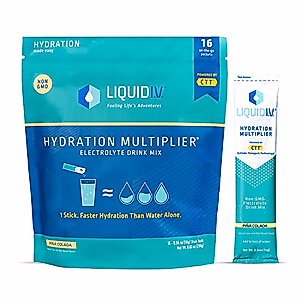 Liquid I.V. Hydration Multiplier - Pina Colada - Hydration Powder Packets | Electrolyte Drink Mix | Easy Open Single-Serving Stick | Non-GMO | 16 Sticks