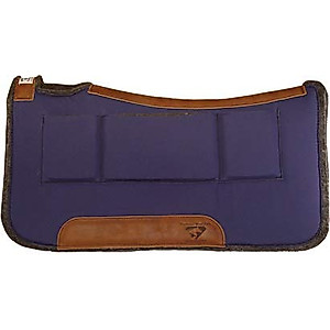Diamond Wool Contoured Pressure Relief Navy Western Shim Saddle Pad Size 30x30 and 1" Thickness