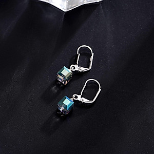 10 Pairs Butterfly Dangle Earrings for Women Fashion- Butterfly Earrings Leverback Earrings for womens Earrings Set -Cube Crystal Earrings Pack for Teens -Dainty Earrings Cute Earrings for Teen Girls