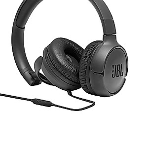 JBL TUNE 500 Wired On-Ear Headphones with One-Button Remote/Mic - Black (Renewed)